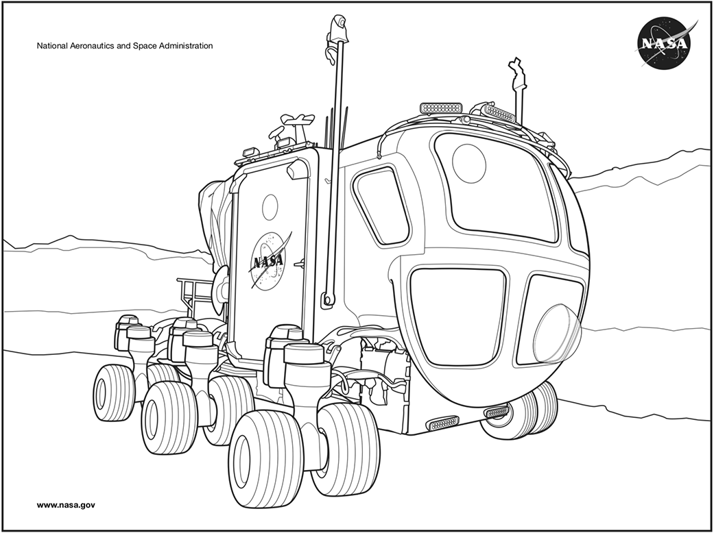 Space Exploration Vehicle Coloring Sheet - NASA