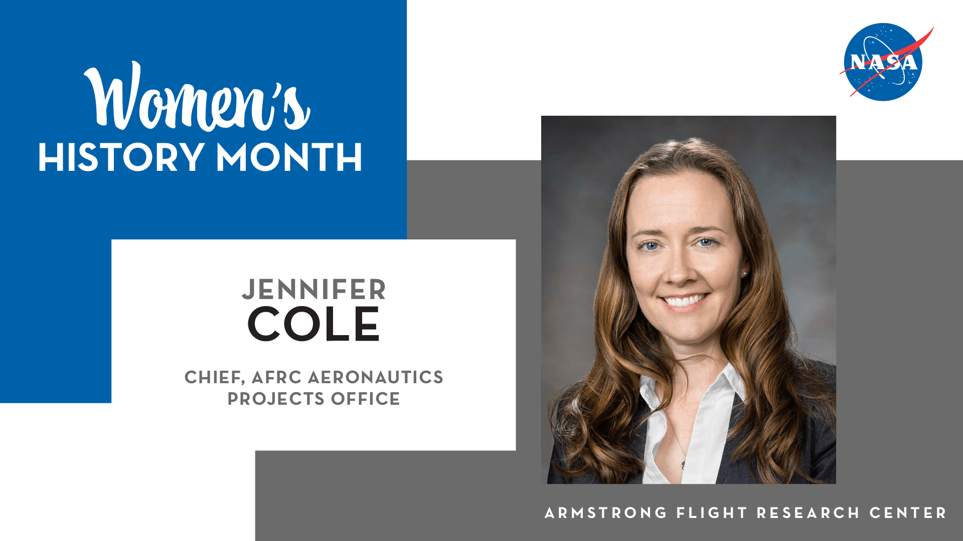 Women’s History Month, Jennifer Cole - NASA