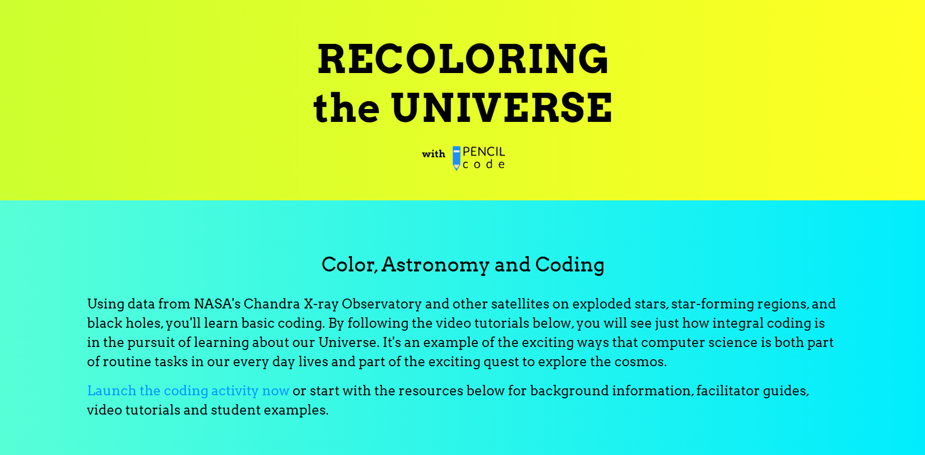 Recoloring the Universe - NASA
