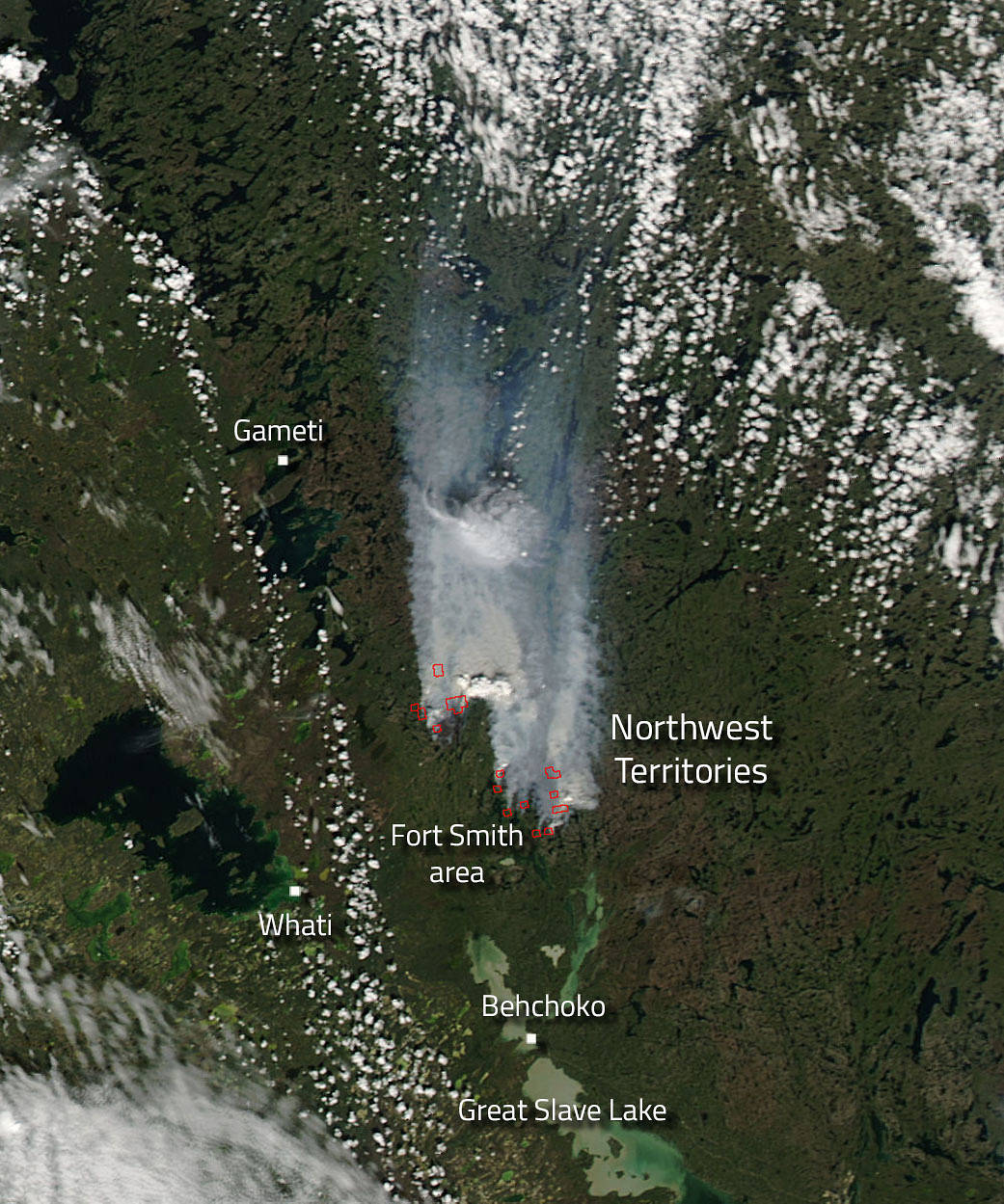 Fires in the Northwest Territories of Canada - NASA