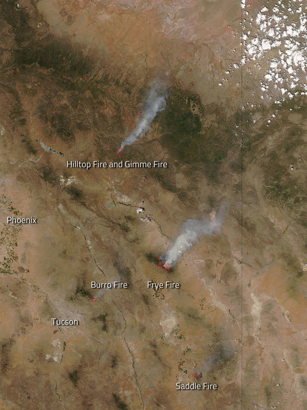 Fires Flare Around Arizona - NASA