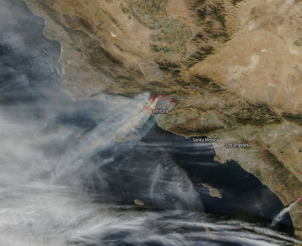 New Satellite Imagery Shows Columns of Smoke from California Wildfires ...
