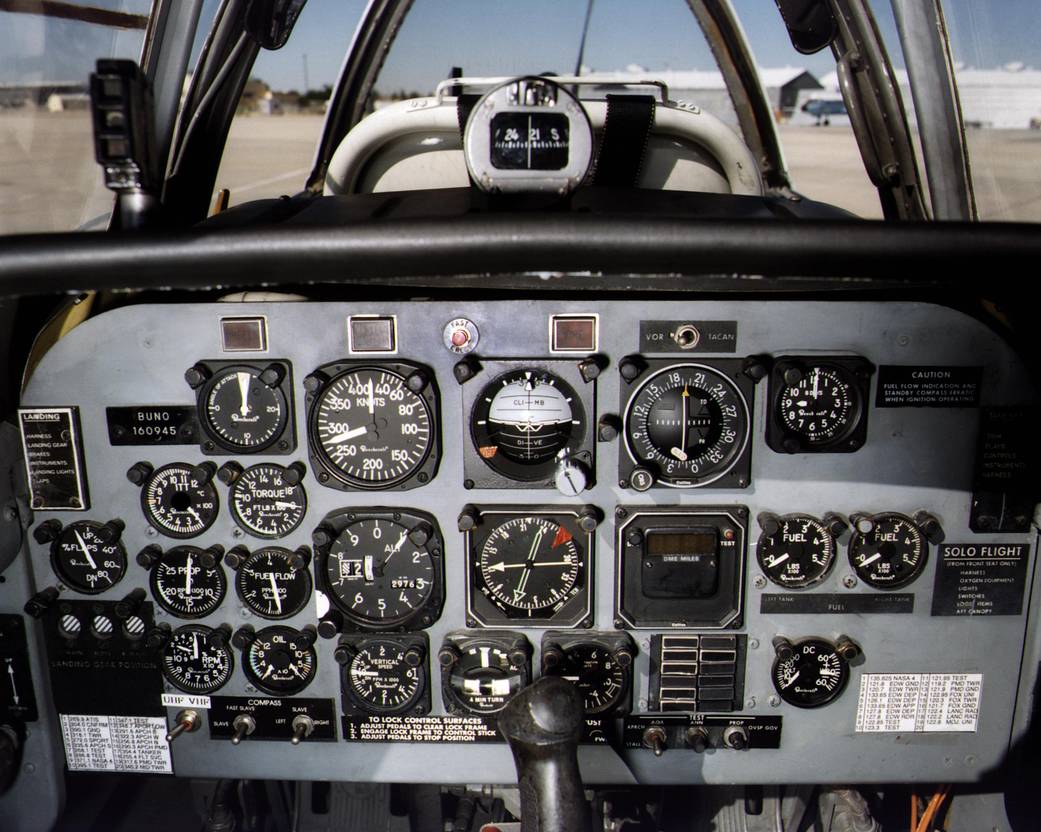 T-34C Back Seat Instrument Panel - NASA