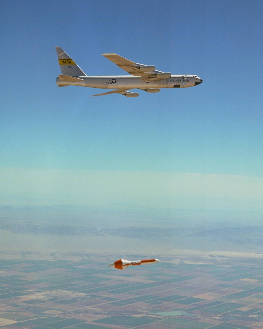 SRB Test Vehicle First Release from B-52 Stratofortress - NASA