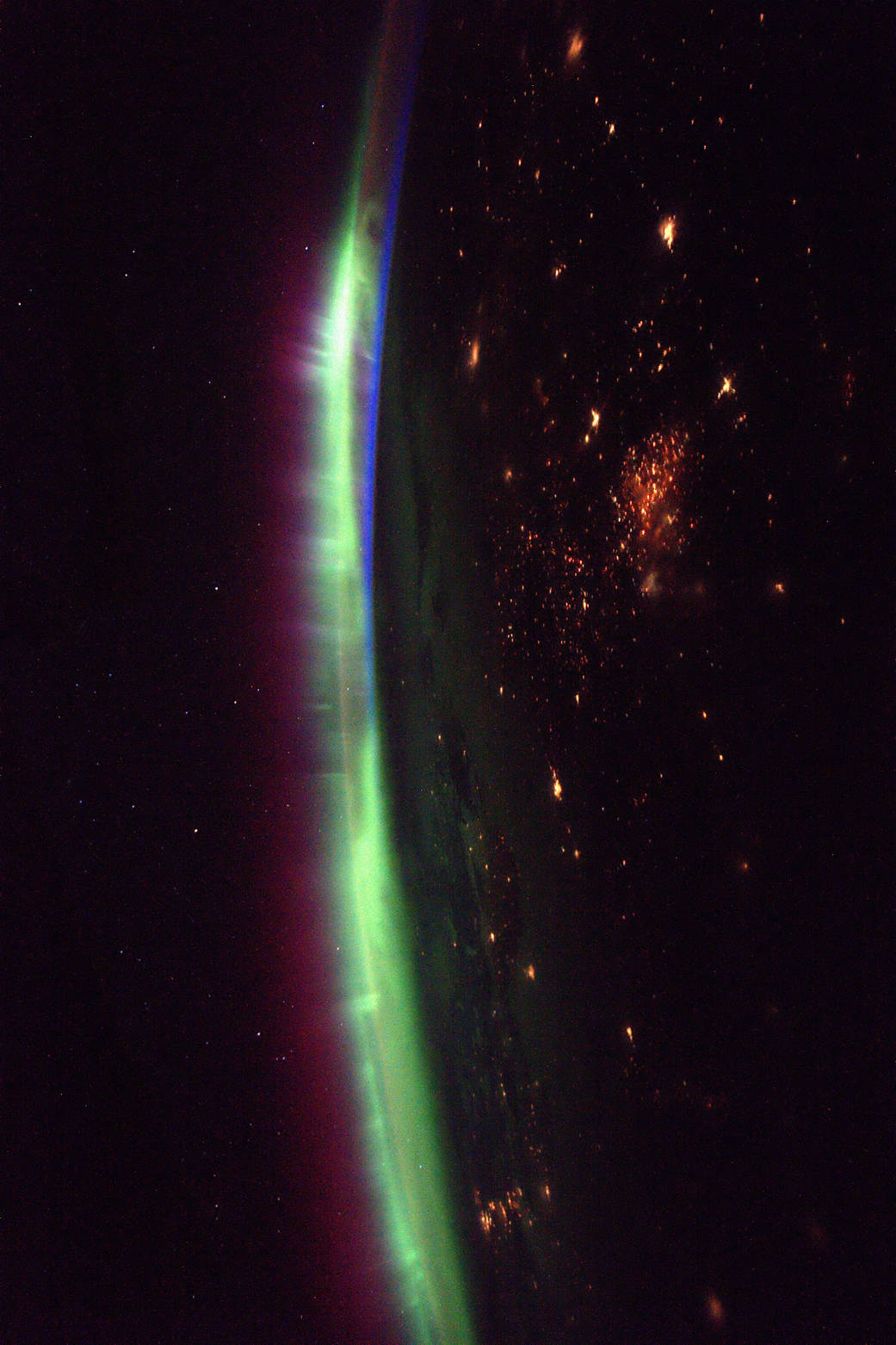 Space Station View of Auroras - NASA