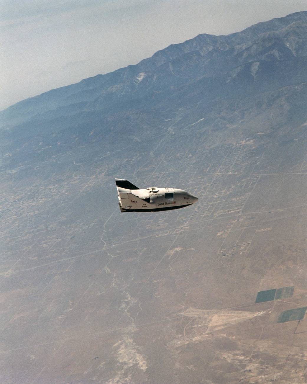 X-38 Glides over California Desert Ranges - NASA
