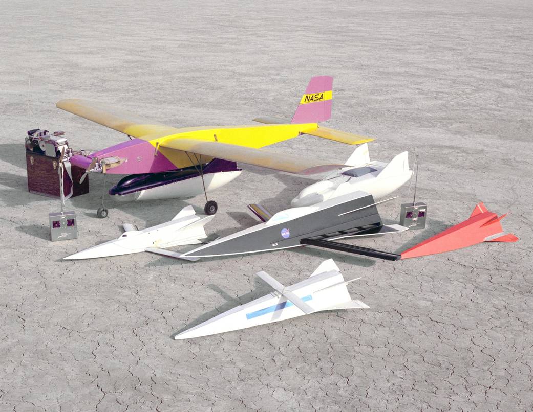 Models on Lakebed with Radio-Controlled Mothership - NASA