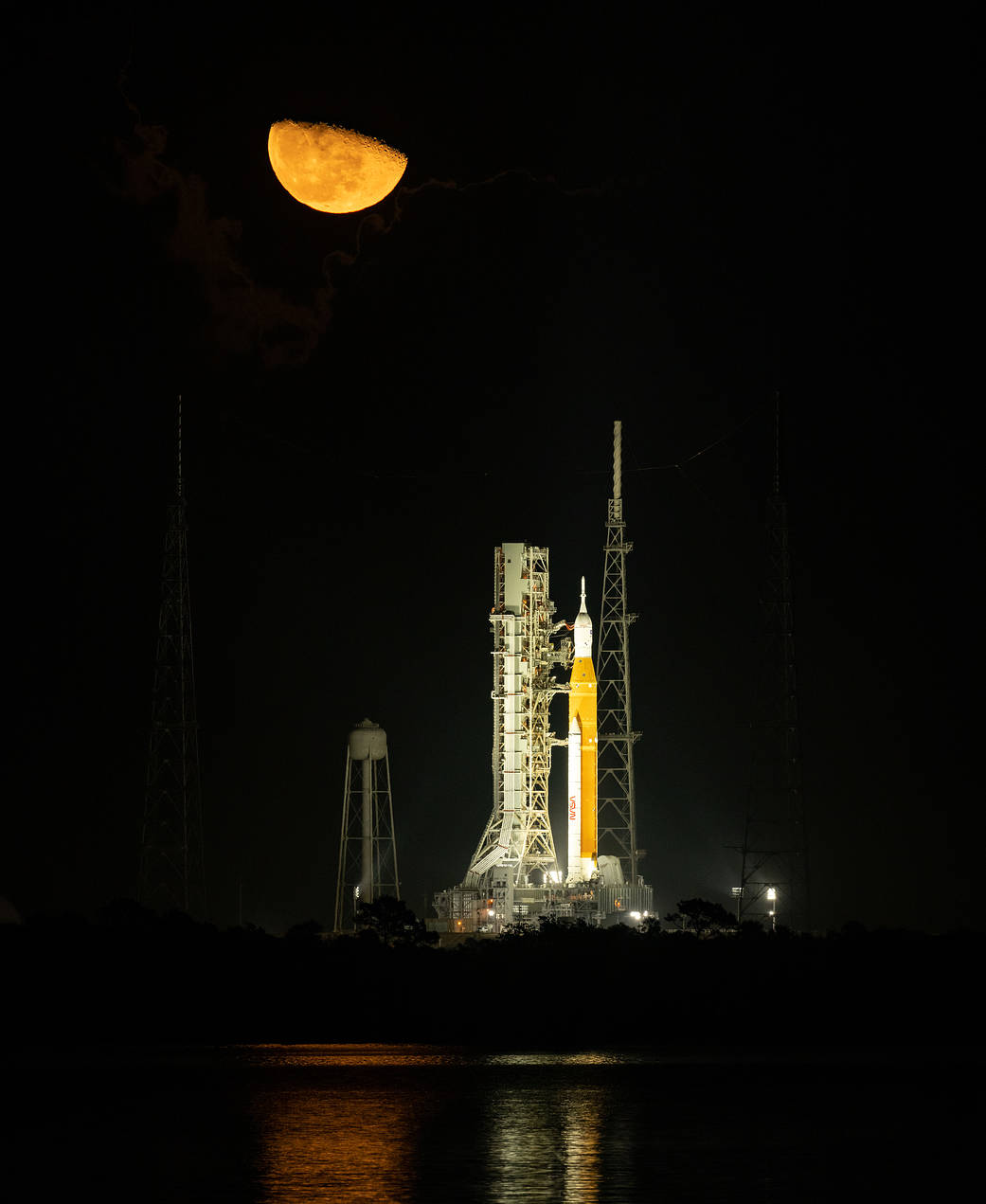 Moonlit Launch Preparations at NASA’s Kennedy Space Center - NASA