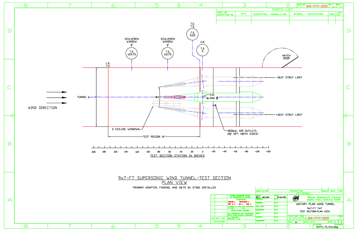Ames Unitary Plan Wind Tunnel 9-by 7-foot SWT Test Section - NASA