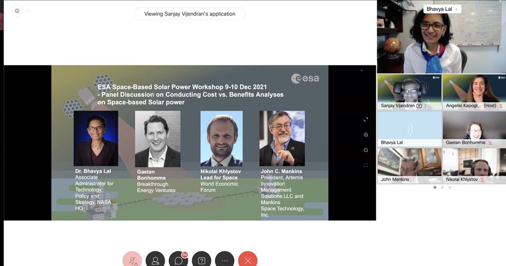 Space-based Solar Power for Net Zero” workshop - NASA