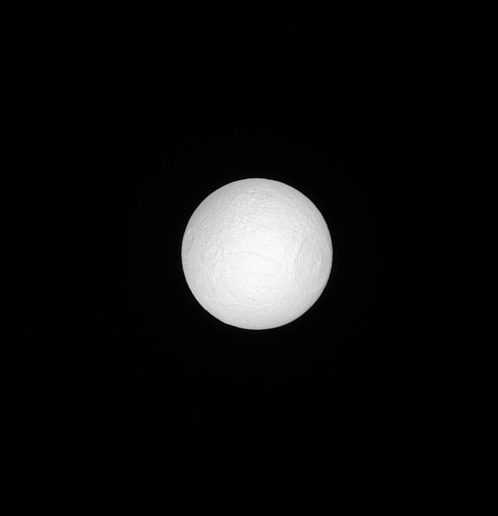 Tethys in Sunlight - NASA