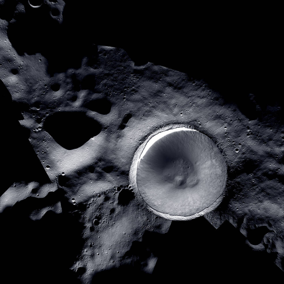 NASA Moon Camera Mosaic Sheds Light on Lunar South Pole - NASA