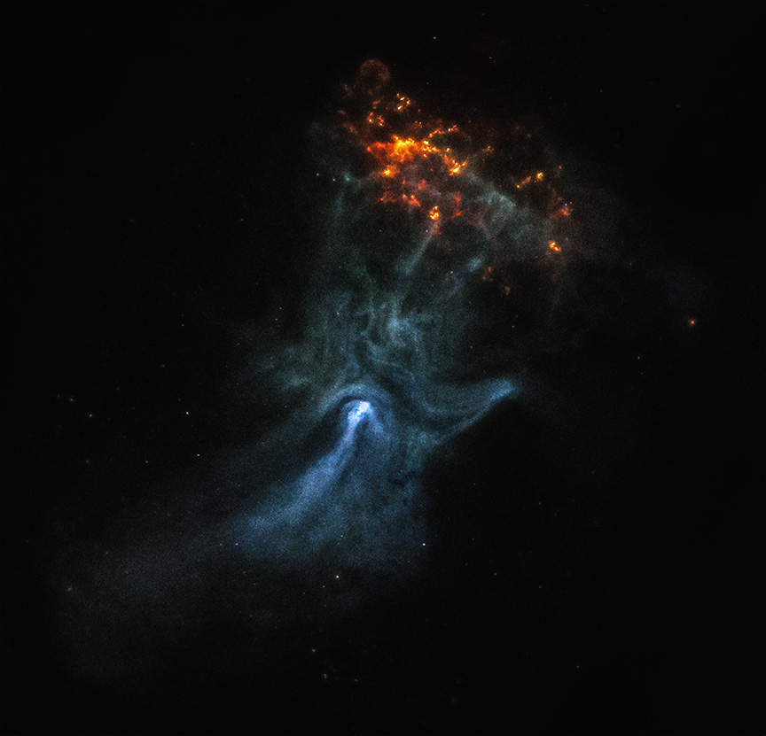 NASA X-ray Telescopes Reveal the "Bones" of a Ghostly Cosmic Hand - NASA
