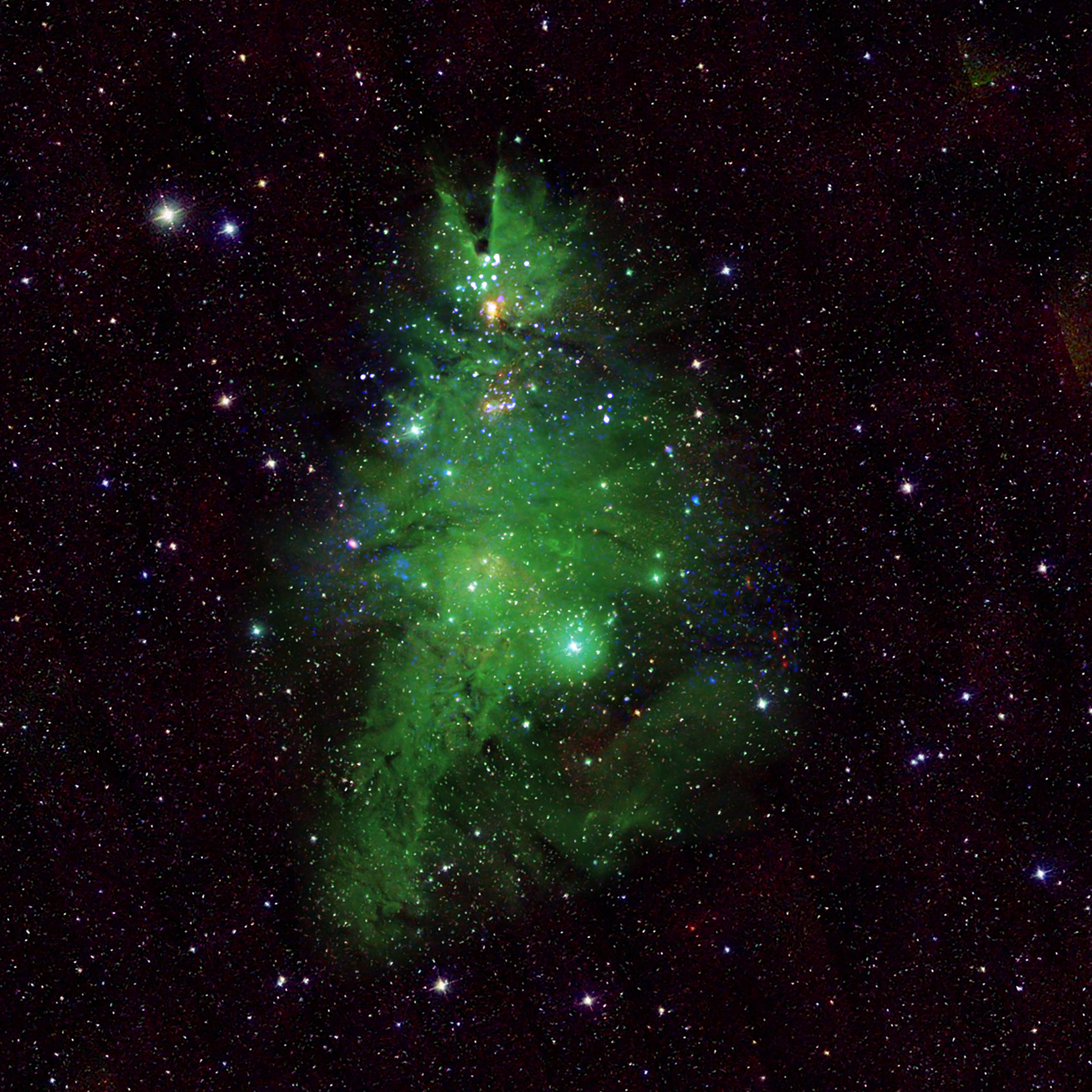 Sprightly Stars Illuminate ‘Christmas Tree Cluster’ - NASA