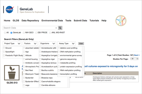 GeneLab: Omics Database for Spaceflight Experiments - NASA