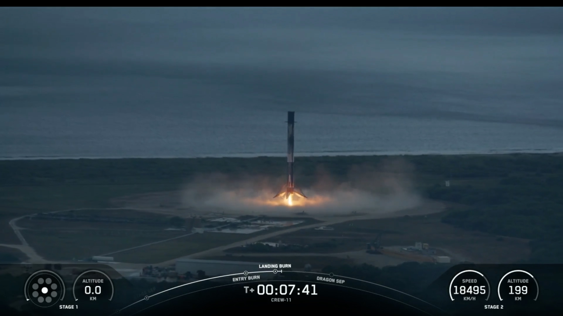 Falcon 9 First Stage Lands Successfully - NASA