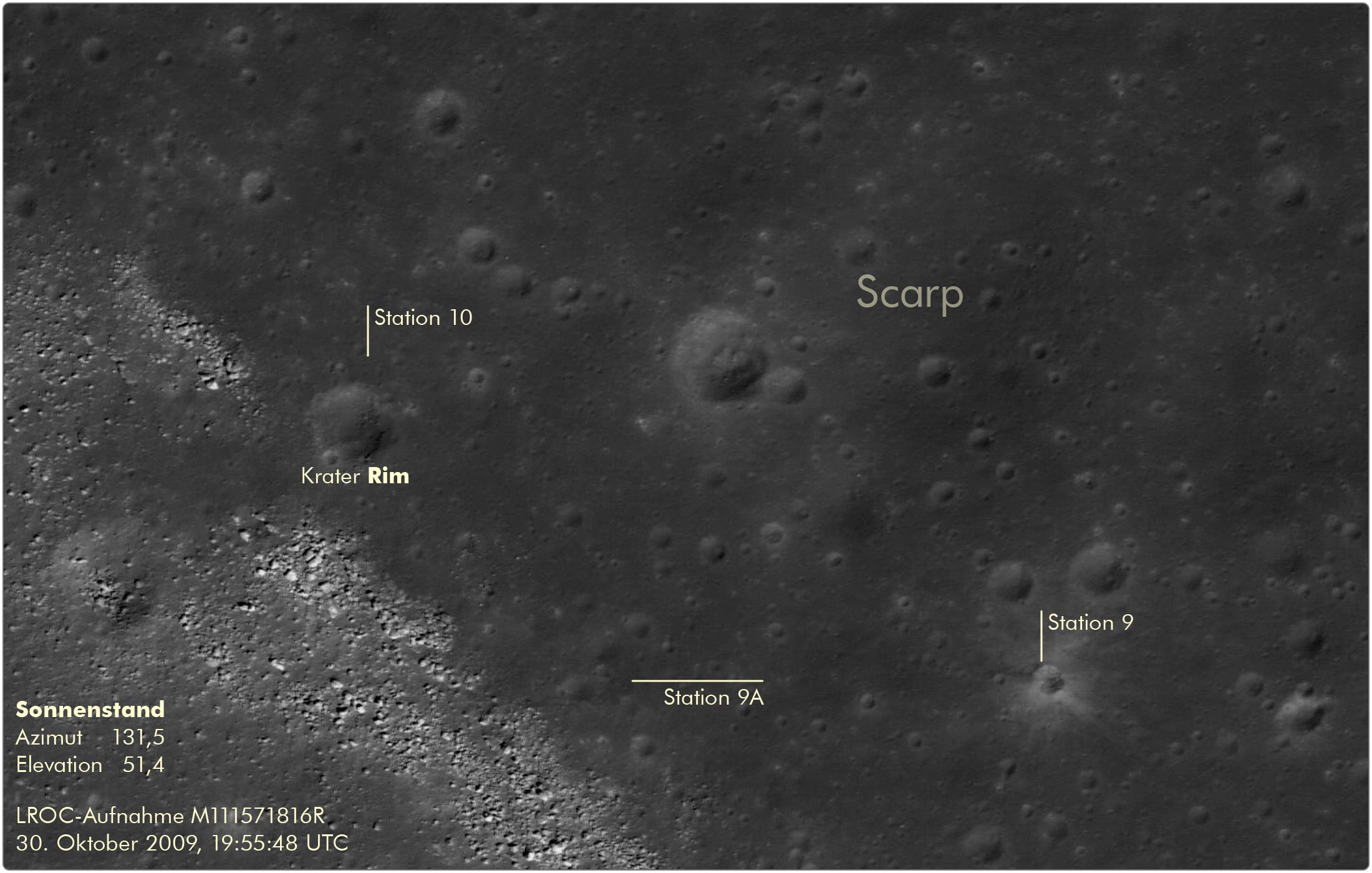 Instantgestein bei Station 9 - Apollo 15 - Journal der Monderkundung